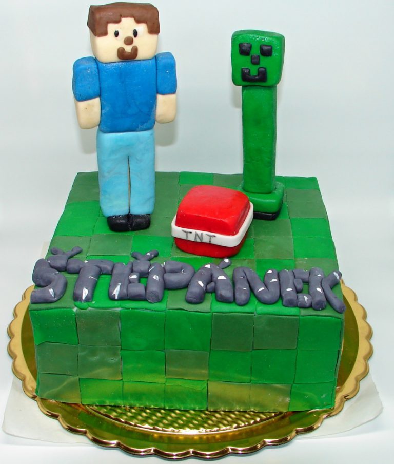 Dort Minecraft (3D) - Dorty pro děti | dětské dorty na přání | Praha